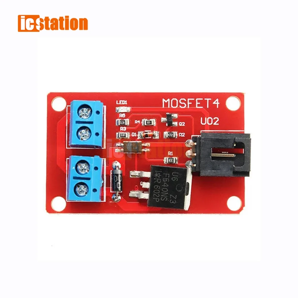 1 채널 1 경로 mosfet 스위치 모듈 IRF540 mos 드라이버 arduino 용 mosfet 버튼|button for ...
