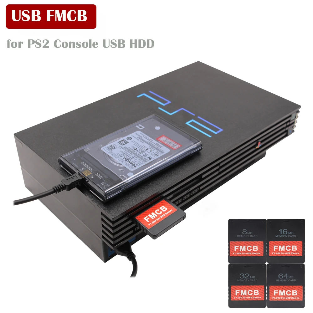Retro Video Gaming FMCB Memory Card for PS2 Console USB HDD Games ...