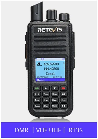 Retevis Rt84 Dmr Dual Band Walkie Talkie 5w Vhf Uhf Dmr Vfo Digital ...