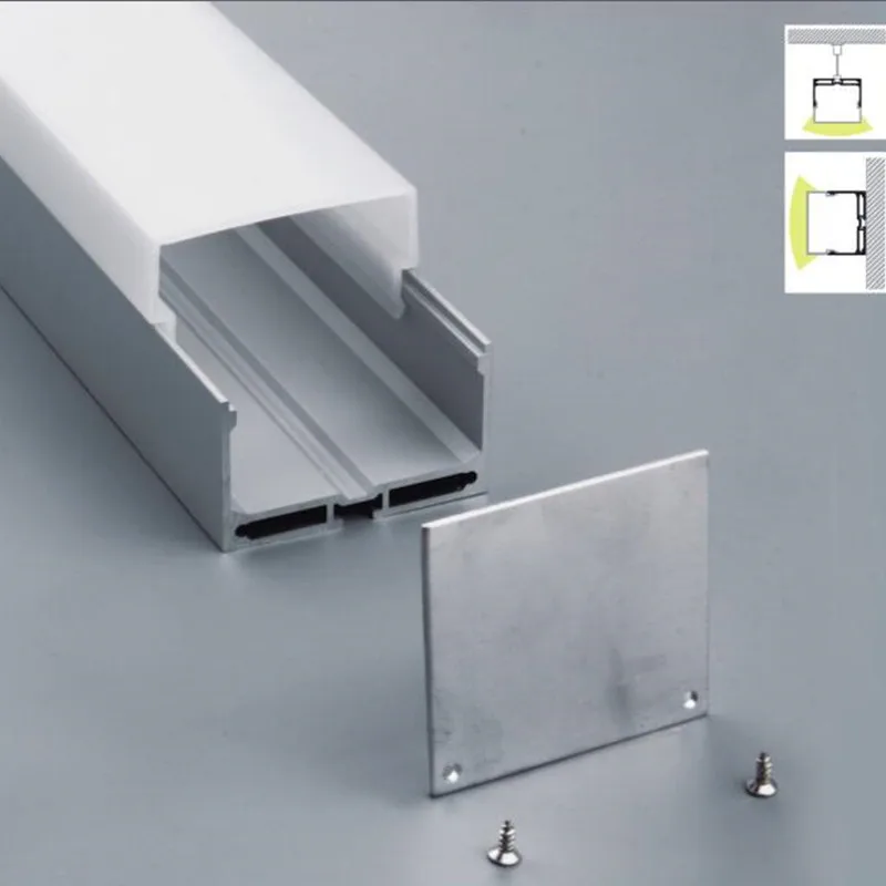 free shipping hig quality aluminum channel with cover and end caps and ...