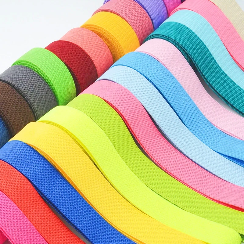 Colored Elastic Bands 20mm Flat Sewing Rubber Band For Underwear Pants ...