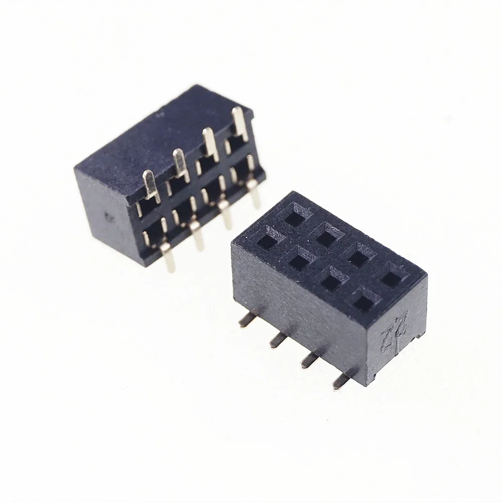 1000pcs 2x4 P 8 Pin 2.0 Mm Pin Header Female Dual Row Smt Pcb Surface ...
