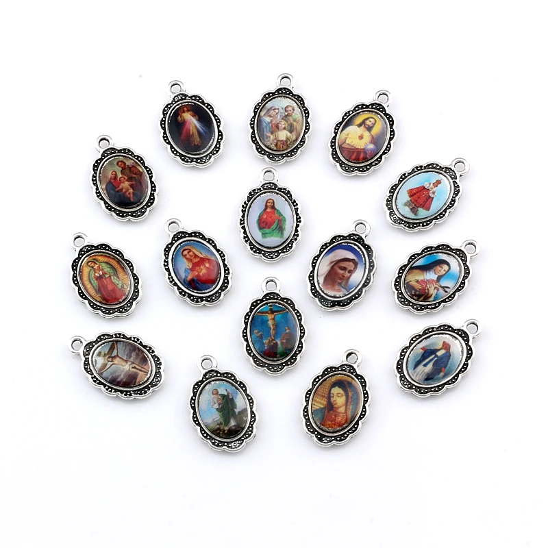 Misture-Imagem-Cruz-Jesus-Esmalte-Nossa-Senhora-Virgem-Maria-Medalha ...