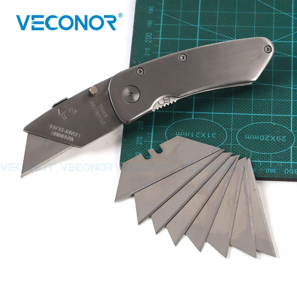 Stainless-Steel-Utility-Knife-Foldable-Cutter-Hand-Cutting-Tools-Sharp ...