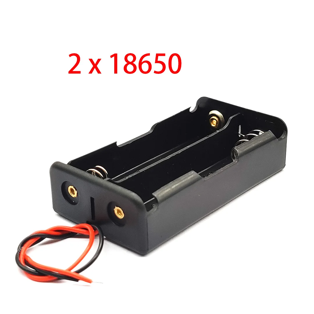 2x 18650 Series Battery Case 2*18650 Battery Box 18650 Holder With Wire ...