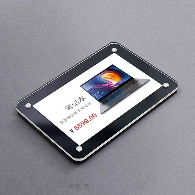90x55mm New Style Wall Mount Adhesive Transparent Acrylic Price Label ...