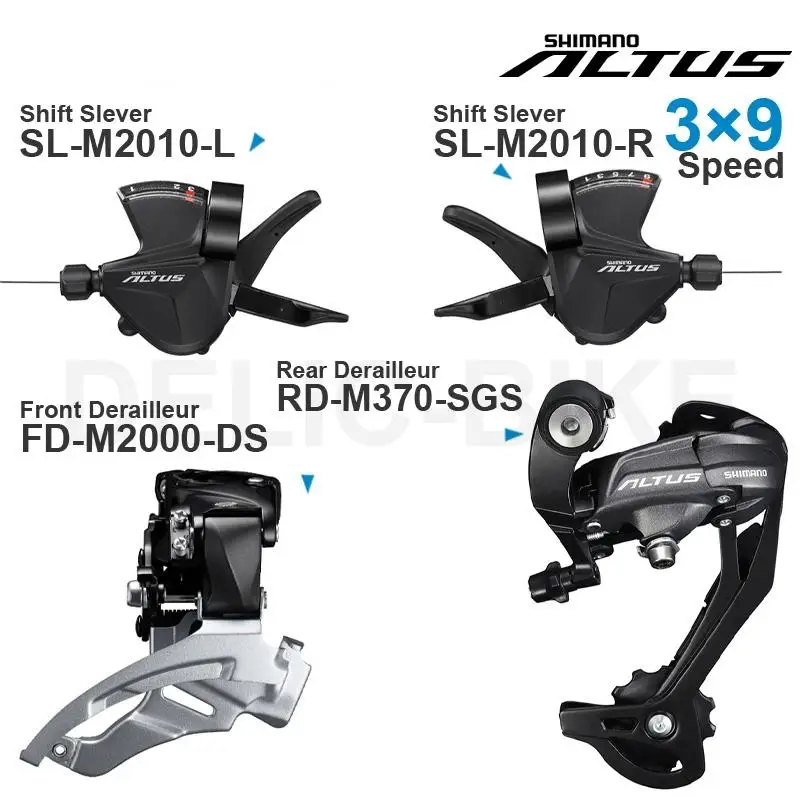 Shimano altus m2000 3 × 9v 27speed groupset M2010 R/l shifter m370 ...