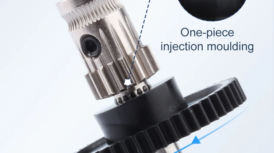 DDB Extruder Shaft Assembly Gear Single Hardened Steel Nickel Plating