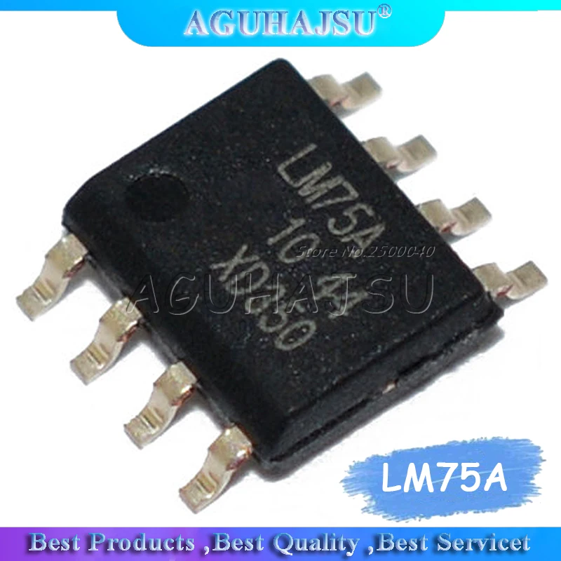 10pcs/lot LM75 LM75A LM75AD SOP 8 Digital temperature sensor IC ...