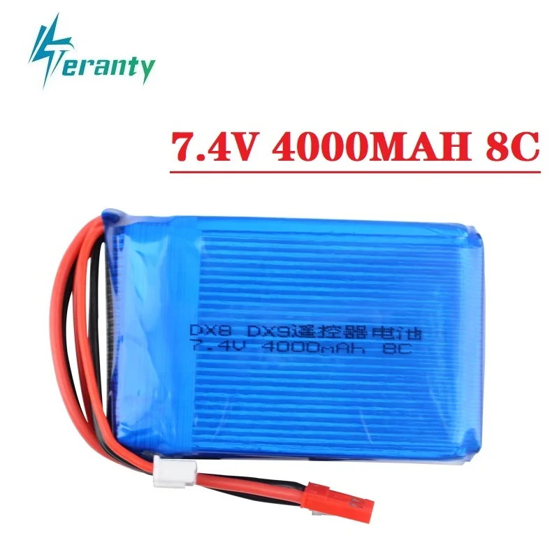 RC-7-4V-4000mAh-8C-Transmitter-Lipo-Battery-JST-plug-for-Spektrum-DX9 ...