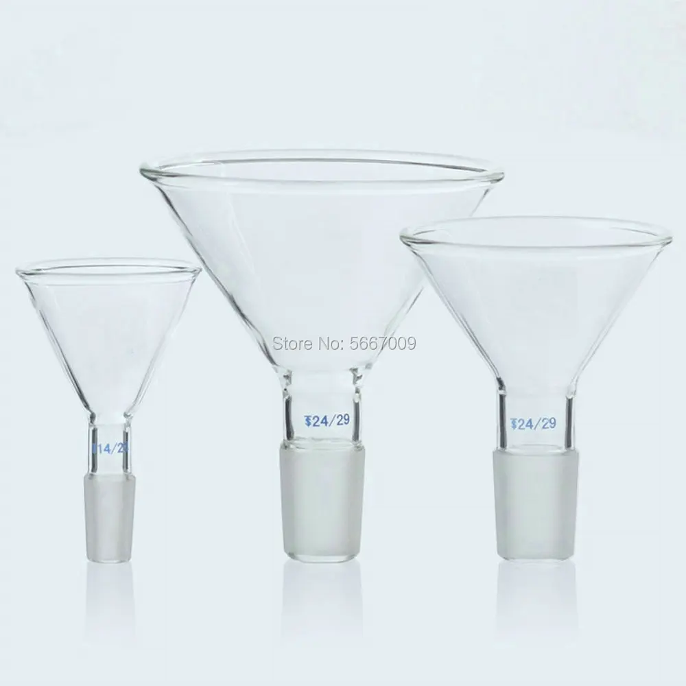 1pcs Clear 50mm To 150mm Glass Conical Feed Funnel With Standard Ground ...