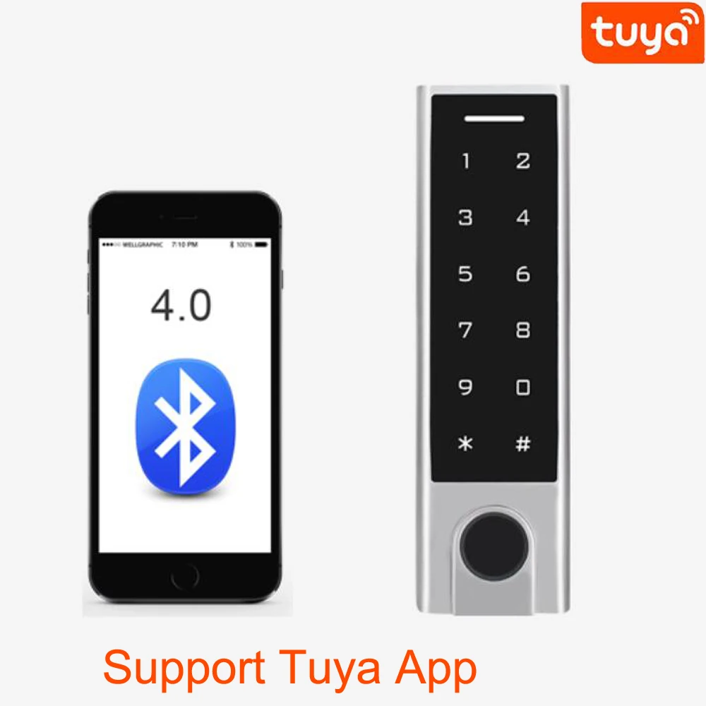 125Khz RFID Bluetooth Access Controller IP66 Waterproof Fingerprint ...