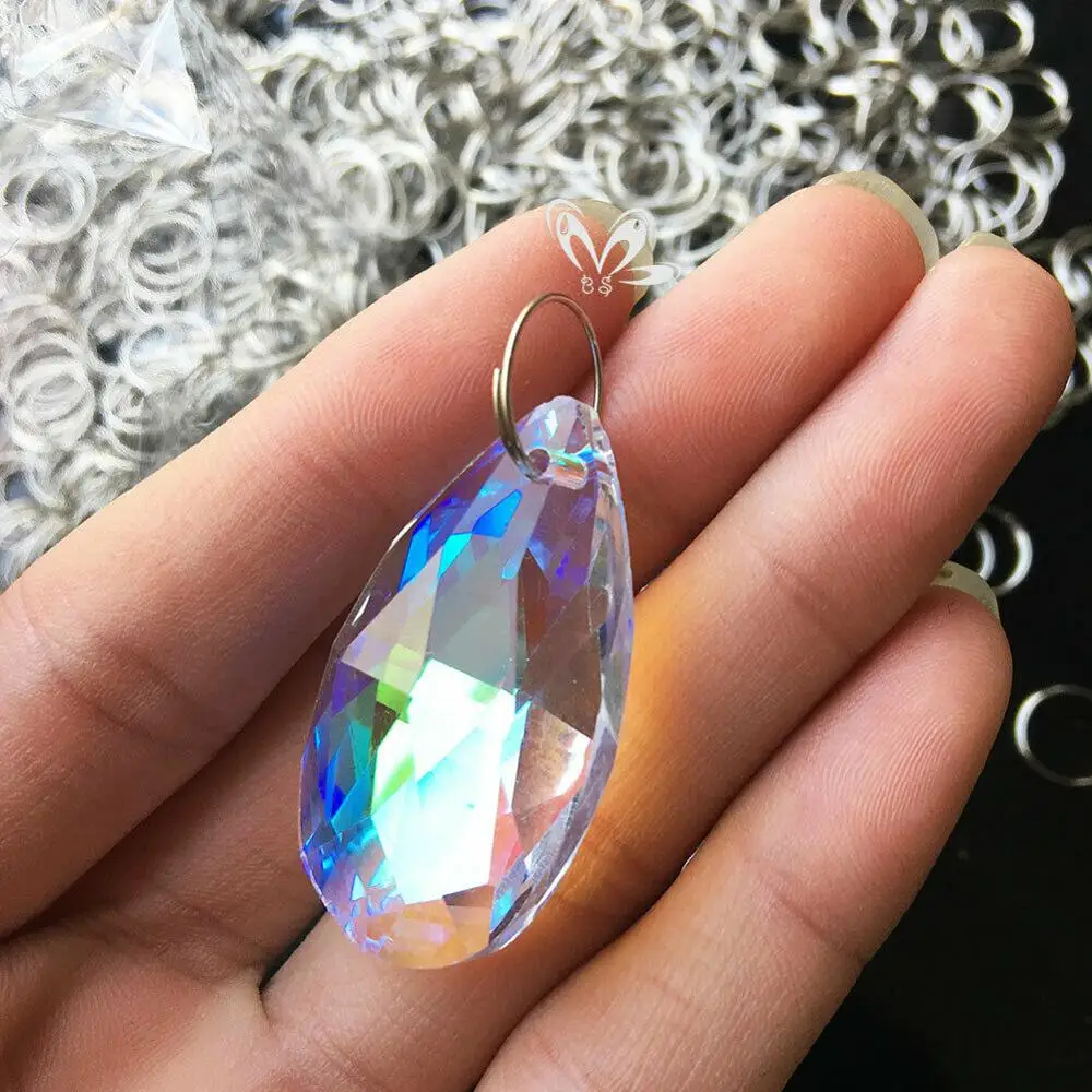 100 шт 12 мм Серебряное кольцо соединитель люстра части цепи Висячие ...