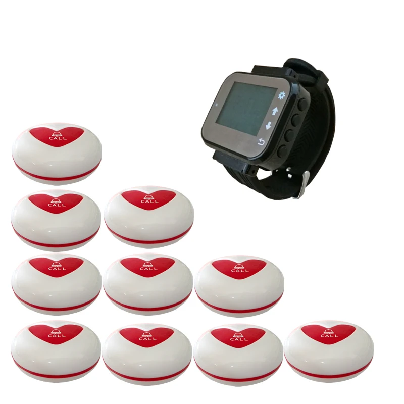 Restaurant Pager Wireless Waiter Calling System 1 Watch Wrist Receiver ...