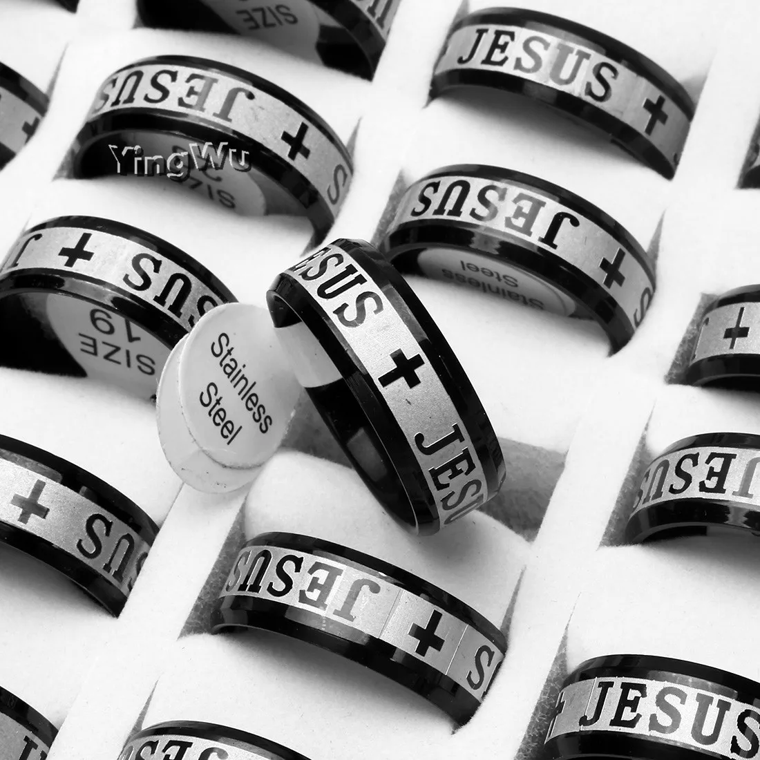 Christmas-Gift-Jewelry-Stainless-Steel-Jesus-Cross-Rings-Engrave-Letter ...