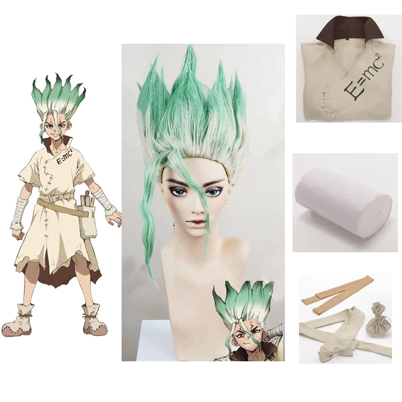 Anime Dr. Stone Senku Ishigami Costume Cosplay Adult Men Senku Uniform ...