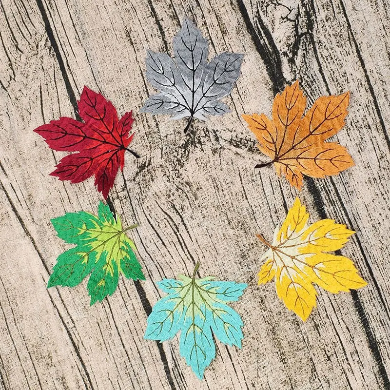 Colourful-Maple-Leaf-Embroidered-Patches-for-Clothing-Thermoadhesive ...