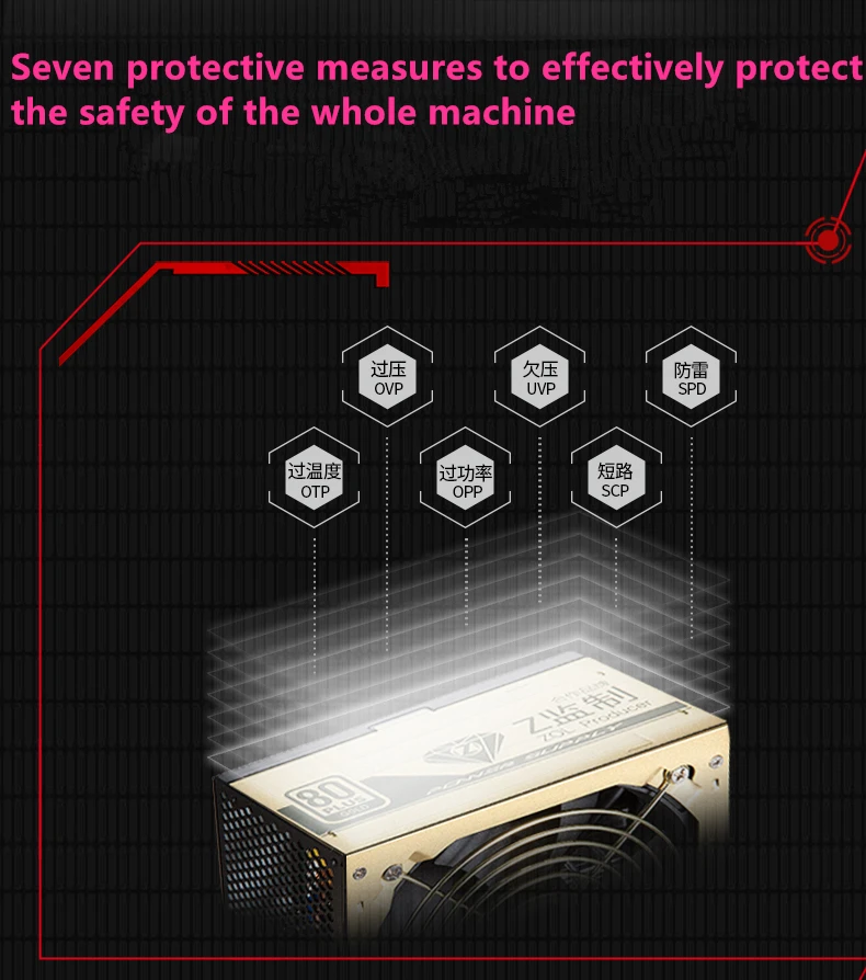 Original PC PSU For Golden Field Brand RTX2080Ti silence Rated 700W ...