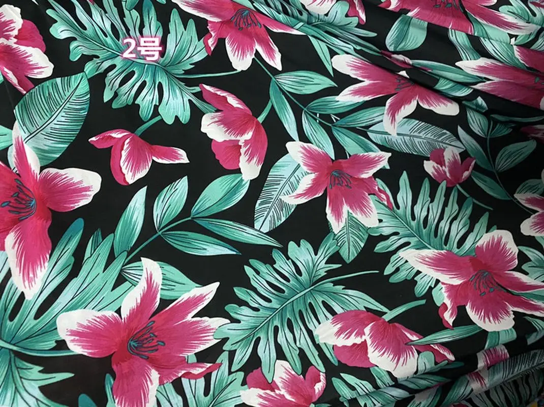 Telas Por Metro, tela brillante con estampado de flores para costura de ...