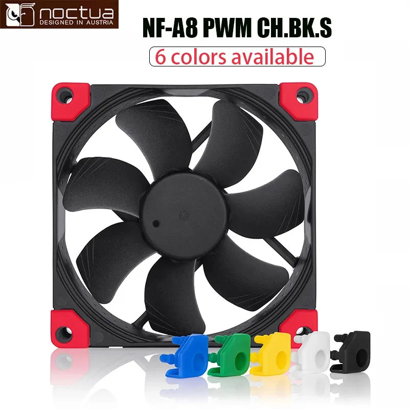 Noctua-NF-A8-Pwm-Chromax-Zwart-Swap-8025CPU-Chassis-Voeding-Fan-4pin ...
