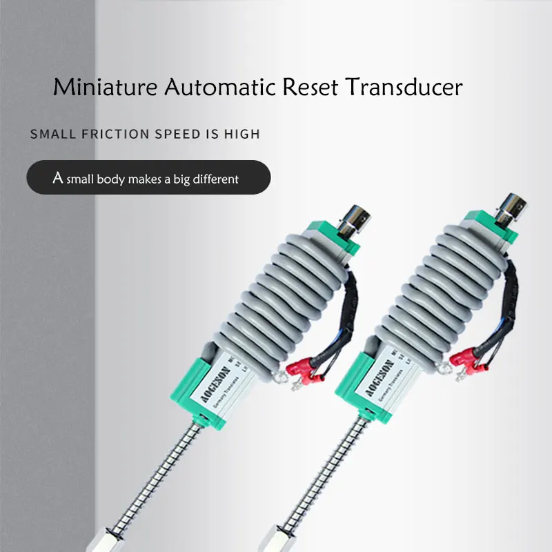 Thin KTR 10 25 50 75 100mm Linear Displacement Sensor Automatic Reset ...