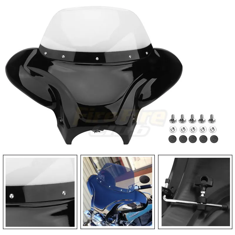 Motorcycle Batwing Inner Outer Painted Fairings Abs Windshield For ...