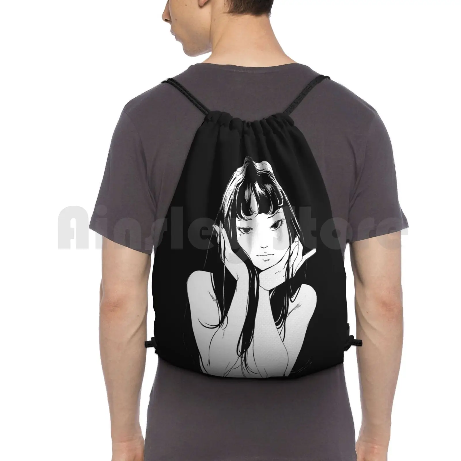 Waifu-Tomie-Backpack-Drawstring-Bags-Gym-Bag-Waterproof-Junji-Ito-Tomie ...