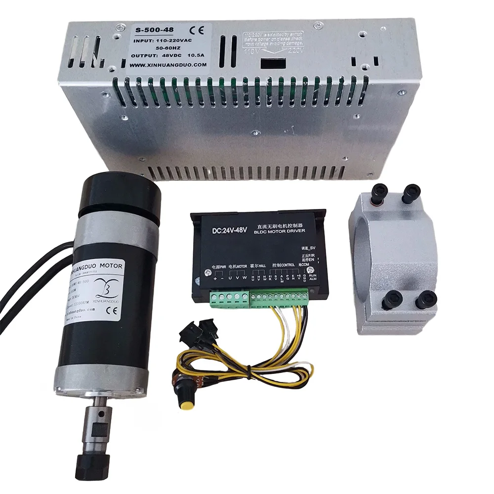 Brushless-500W-Spindle-High-Speed-0-5KW-Air-cool-Spindle-Motor-DC-48V ...