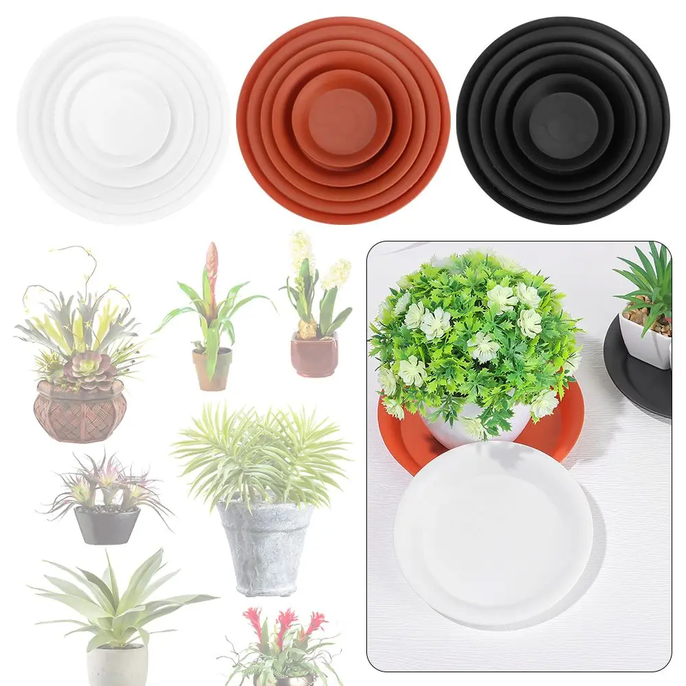 3Pcs-Plastic-Flower-Pot-Round-Durable-Indoor-Outdoor-Plant-Saucer ...