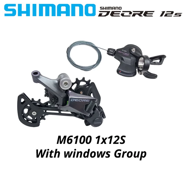 SHIMANO DEORE M6100 12s Groupset SL M6100 SHIFT LEVER RD M6100 SGS REAR DERAILLEUR 12 Speed 12V ...