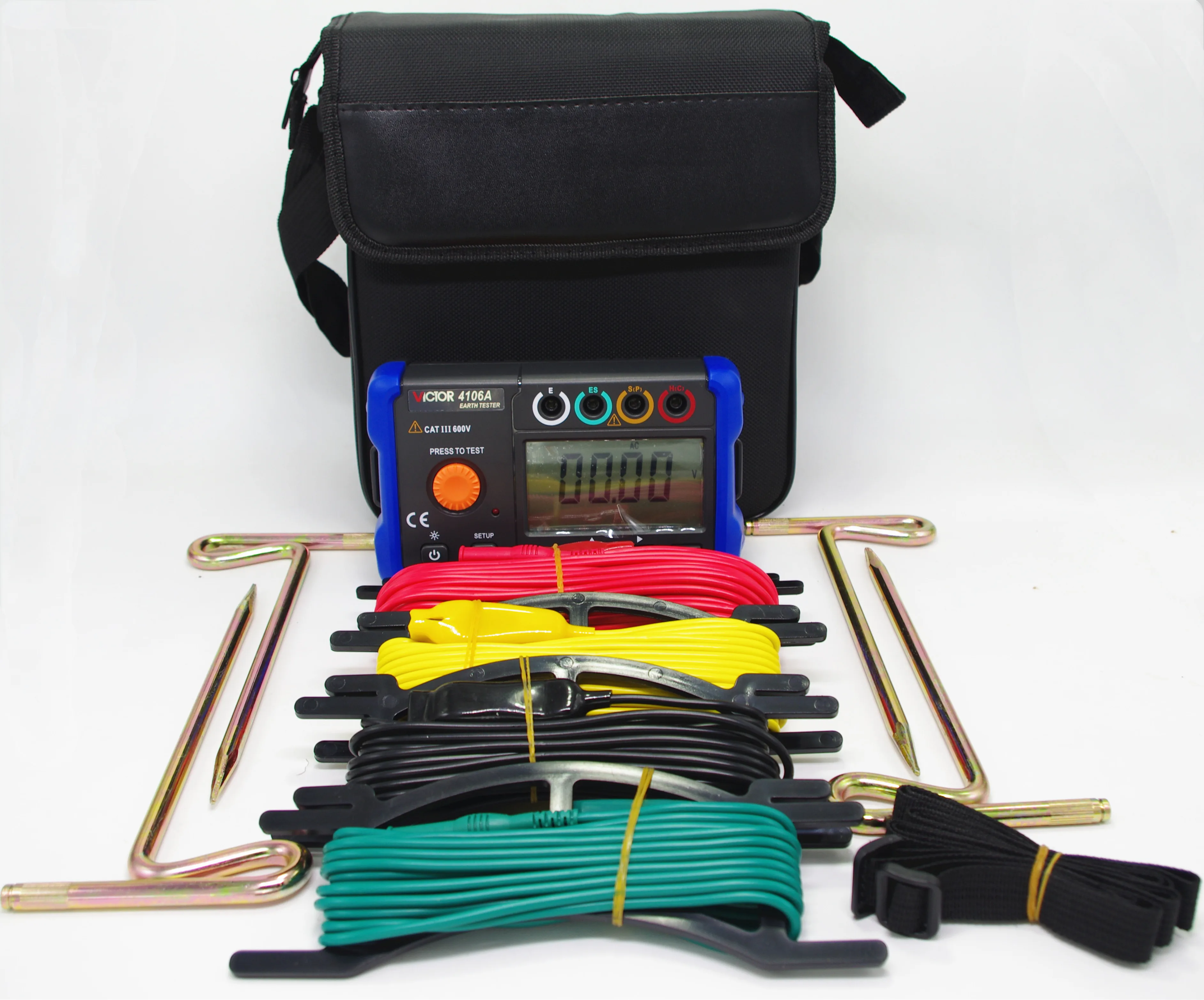 Vc4106a Digital Ground Earth Resistance Tester Megger Meter Megohmmeter ...