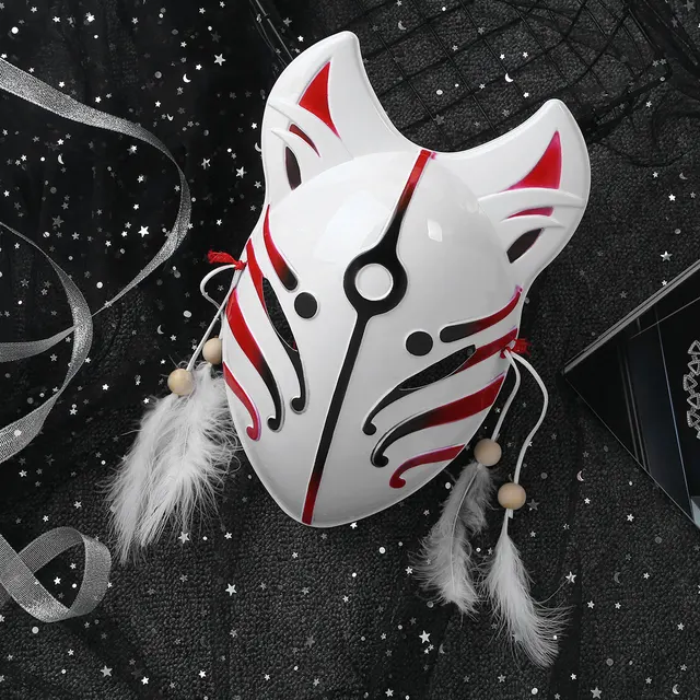 Cosplay Fox Mask With Feather Tassels - AllCosplay.com