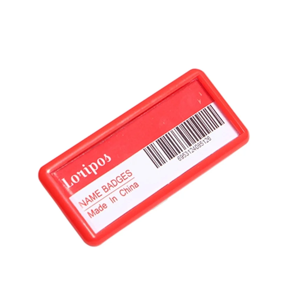 Uhoo Abs Reusable Name Badge Holder Staff Name Tag 70x25mm Name Card 