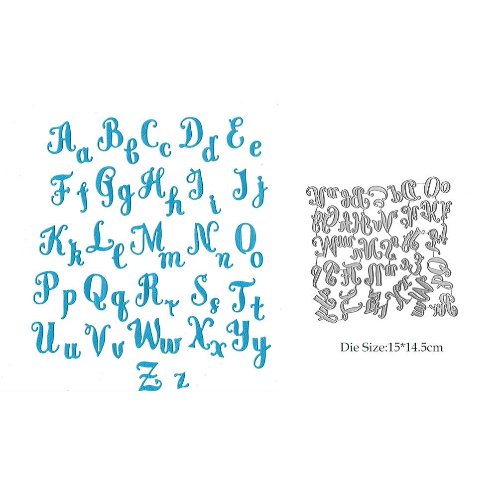Alphabet Die Cut Metal Cutting Dies Scrapbooking Card DIY Stencil ...