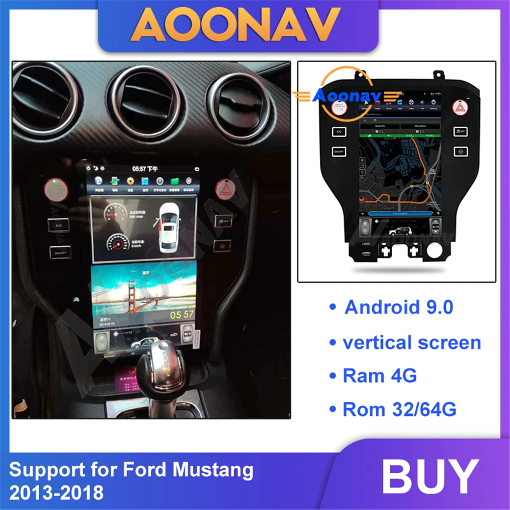 2din android car auto radio for Ford Mustang 2013 2018 car multimedia ...