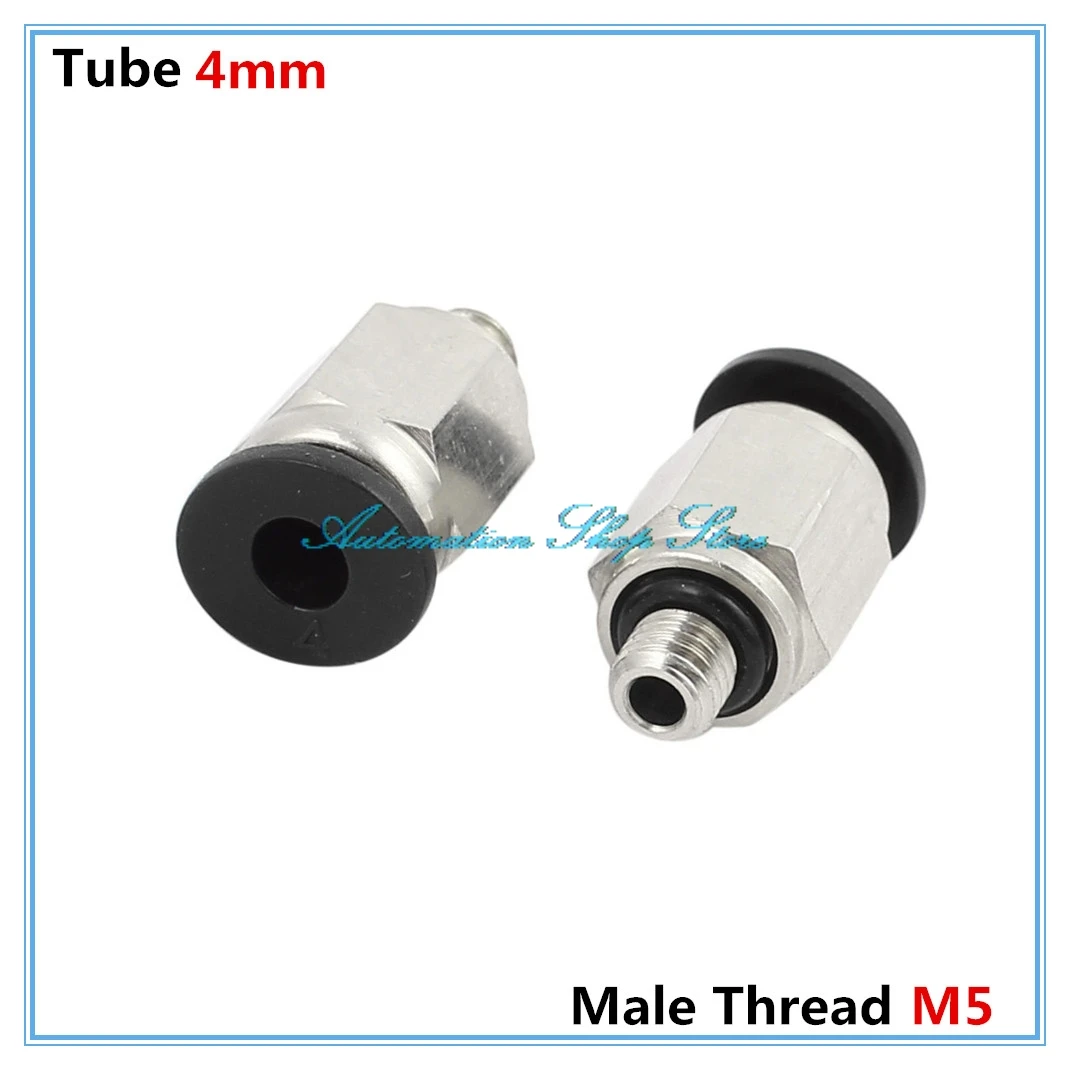 5pcs-4mm-Tube-to-M5-Thread-Straight-Pneumatic-Tubing-Push-in-Brass ...