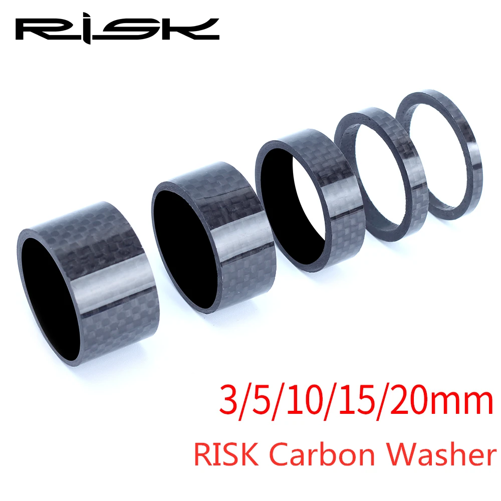 RISK-3-5-10-15-20mm-Bike-Carbon-Stem-Spacer-MTB-Washer-Front-Fork-28 ...