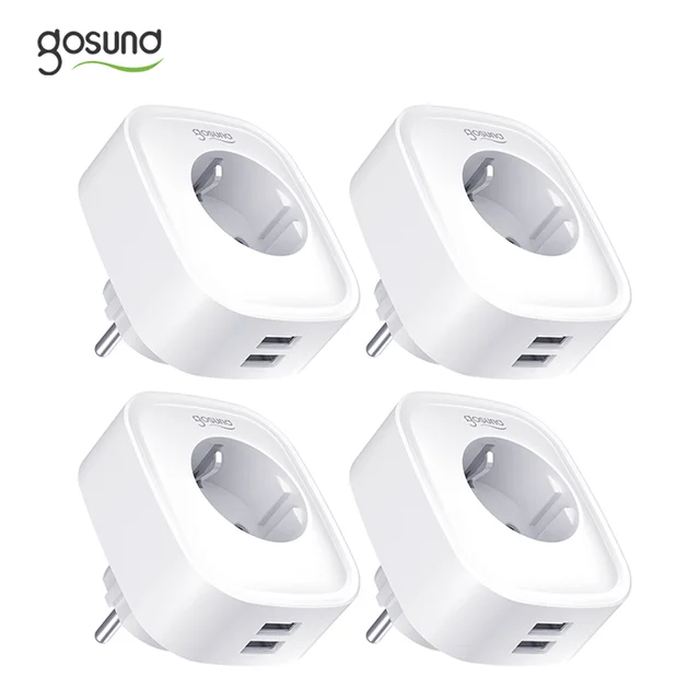 Gosund SP112 Smart WIFI Plug Dual USB Socket Remote Voice Control ...