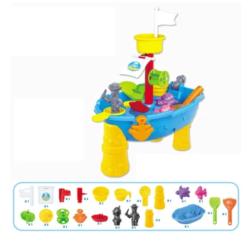 Free Shipping Pirate Ship Plastic Beach Toys Kids Summer Seaside Water ...