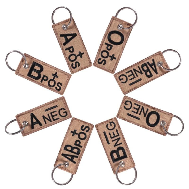 Blood Type Keychains Chapter A+B+AB+O+ Front POS Negative NEG Blood ...