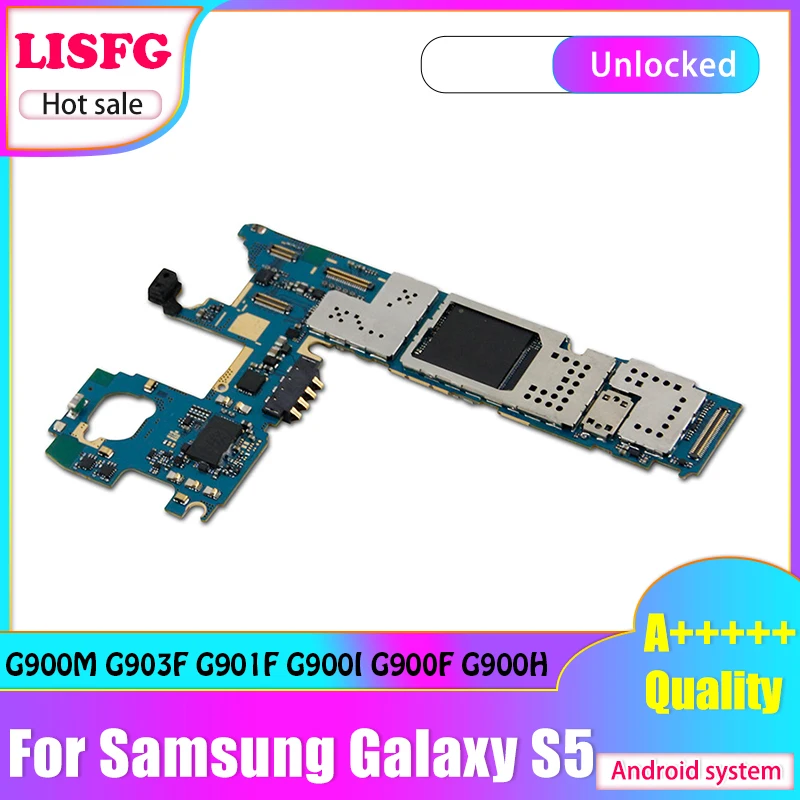 Placa base completamente desbloqueada para Samsung Galaxy S5, placa ...