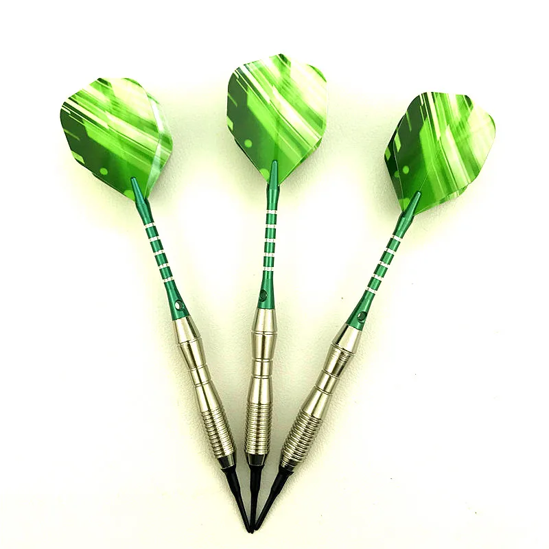 3-pieces-set-of-professional-darts-18g-green-soft-tip-darts-aluminum ...
