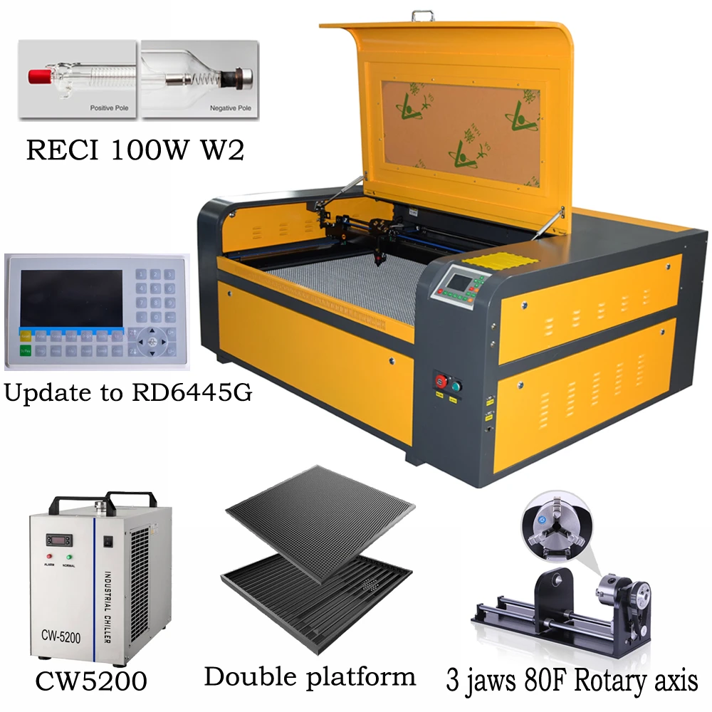 Laser Reci 100w Laser Engraving Machine Sl-1080 Co2 Laser Engraving ...