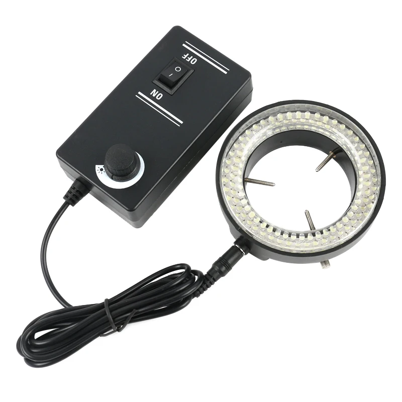 6500K 90V 240V Adjustable 144 LED Ring Light Lamp For Trinocular ...