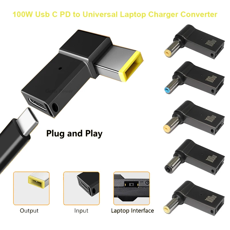 100W-USB-C-Converter-Laptop-Connector-Type-C-Adapter-for-Dell-Hp-Asus ...