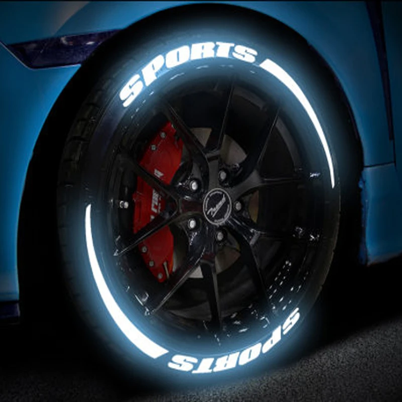 Reflective Car Sticker Letters Tire Wheel 3d Personalized Tread Easy ...