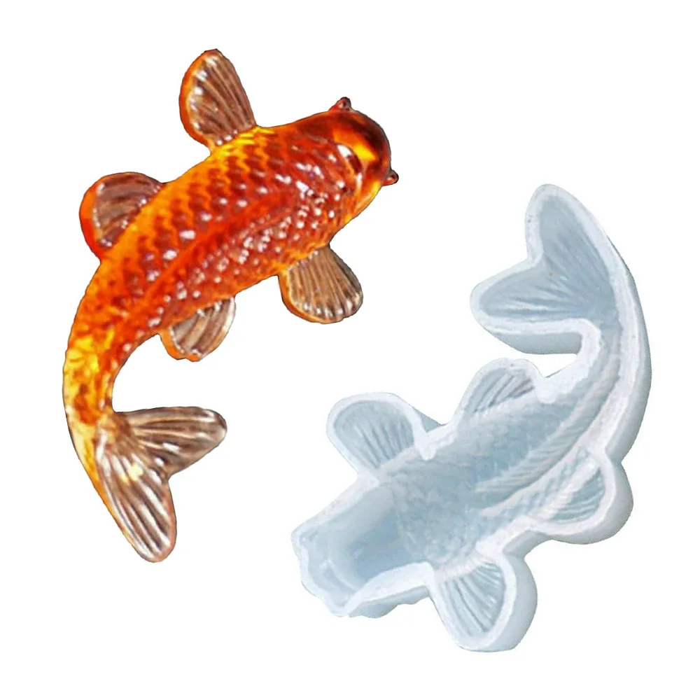 1pcs Koi Fish Epoxy Resin Mold 3d Carp Goldfish Jewelry Uv Resin ...