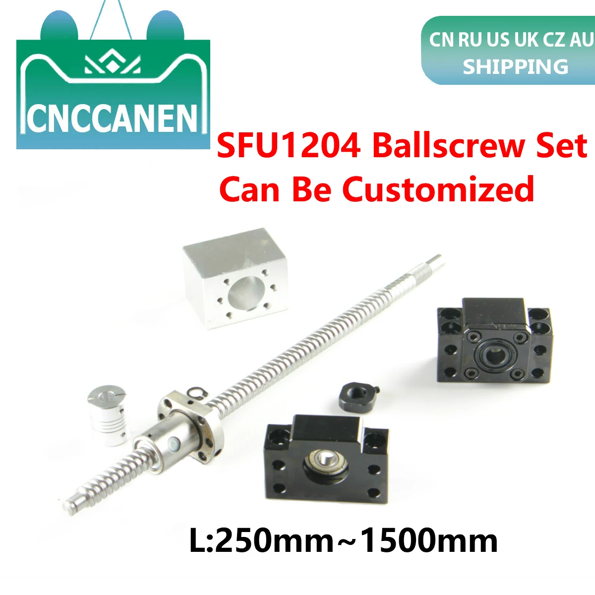 SFU1204-250-300-350-500-600-750-mm-1000-1500mm-Ball-Screw-With-Single ...