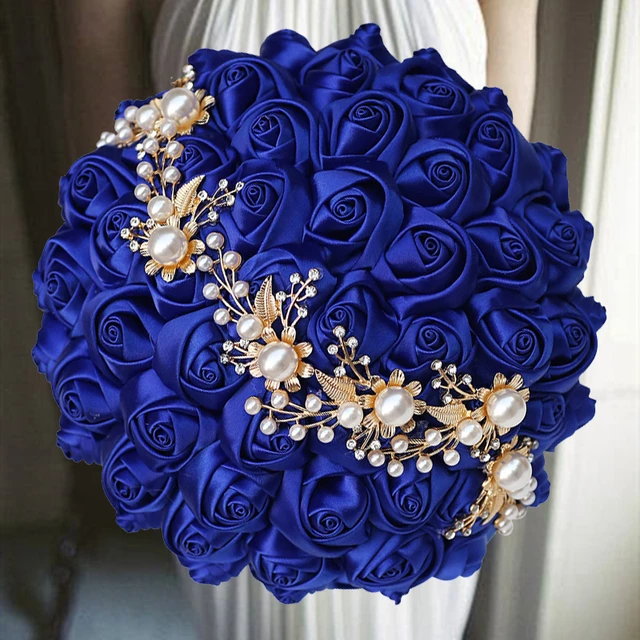 Navy Blue And Silver Wedding Flowers