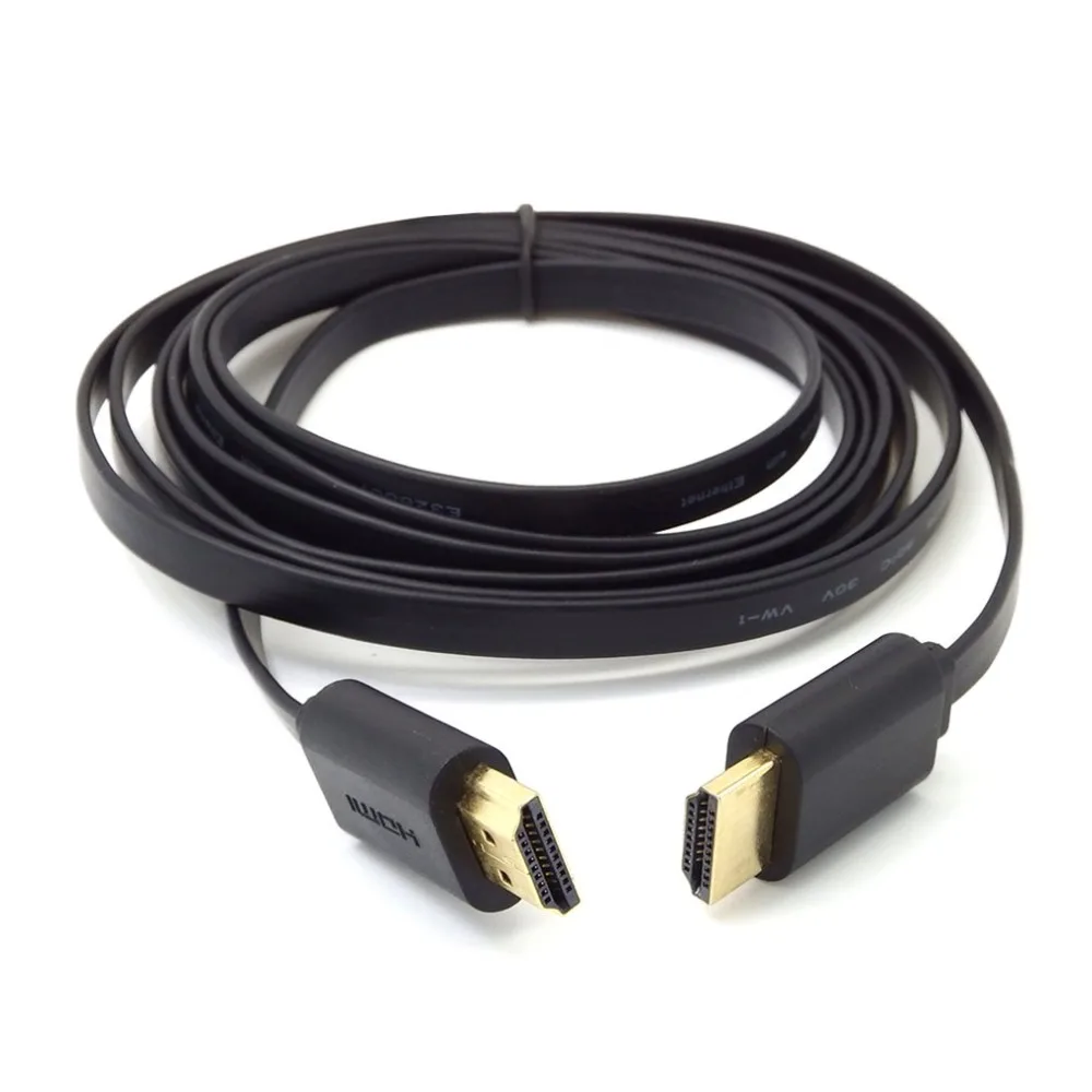 Высококачественный тонкий hdmi плоский кабель позолоченный штекер Male ...